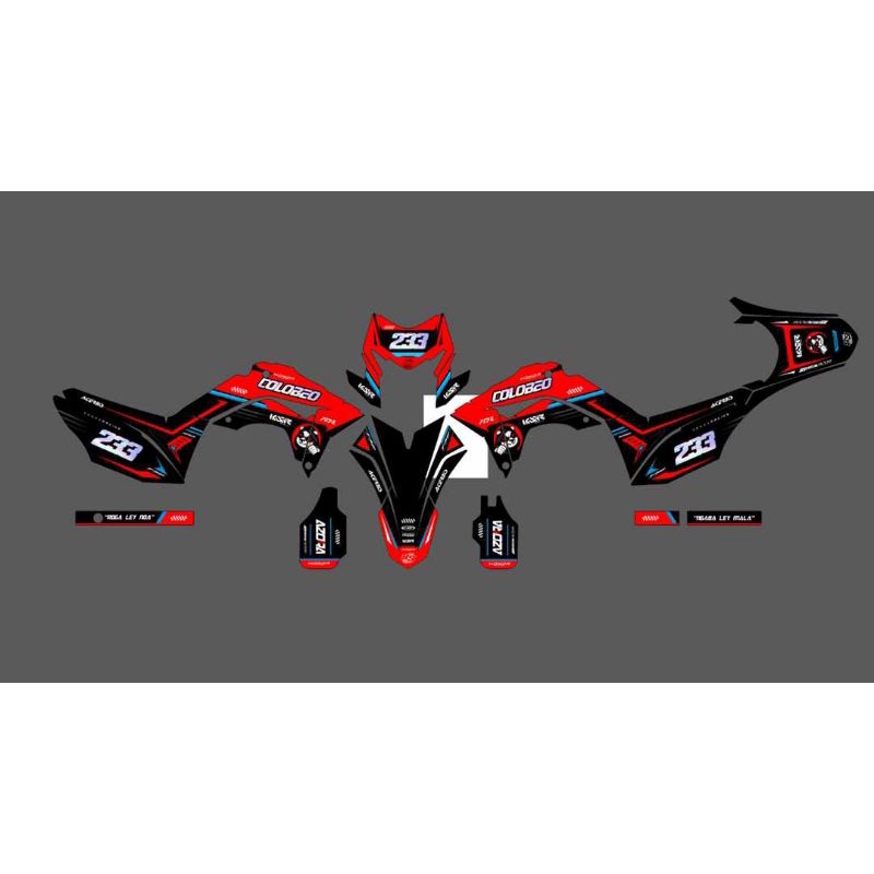 Jual DECAL CRF 150L 150CC STICKER FULL BODY FULL PRINT FULL BLOCK 2017 ...