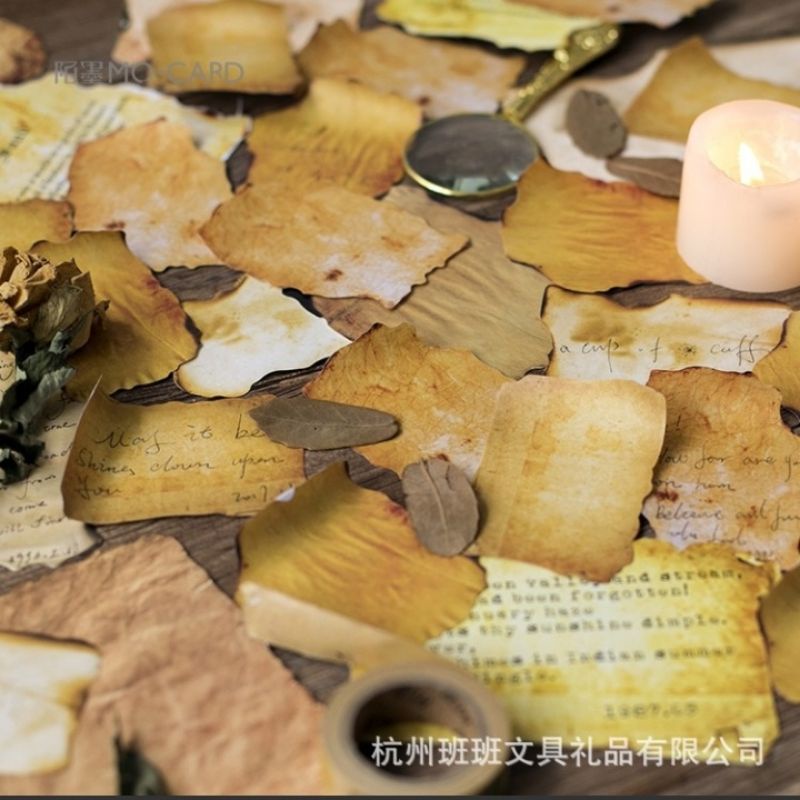 Jual Stickynote vintage A Page of Old paper retro theme series bujo ...