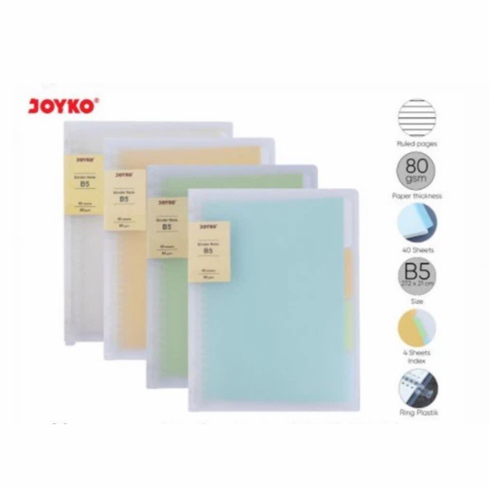 Jual Binder Note Transparan B5-TP-P519 JOYKO 26 Ring / Map Binder B5 ...