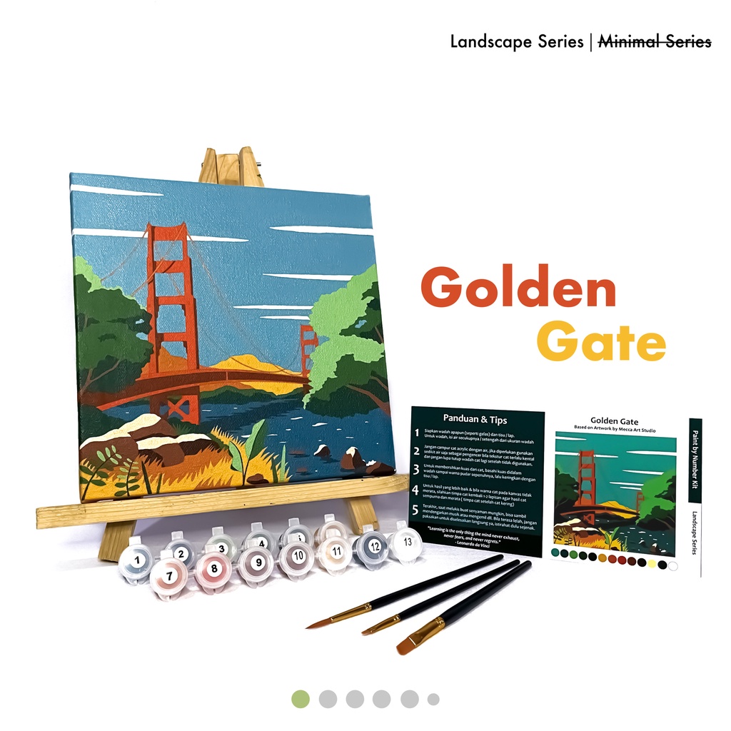 Jual Paint by Number Golden Gate | Painting Kit Art Set - Mecca Art ...