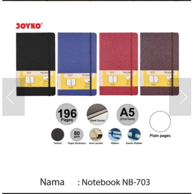 Jual JOYKO Notebook A5 NB-703 Plain Hardcover Pocket Diary Buku Catatan ...
