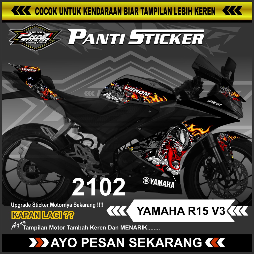 Jual Sticker Murah Striping Yamaha R15 Sticker Striping Skotlet R15 V3 ...