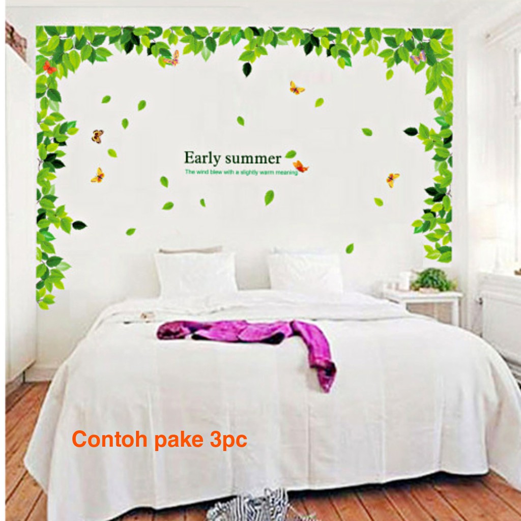 Jual RELIZA WALL STICKER RENDA HIJAU DAUN STIKER DINDING AY901 | Shopee ...