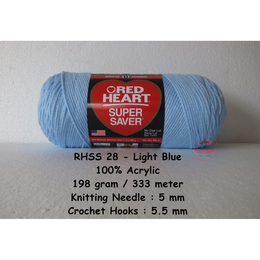 Jual Benang Rajut Red Heart Super Saver - Light Blue | Shopee Indonesia
