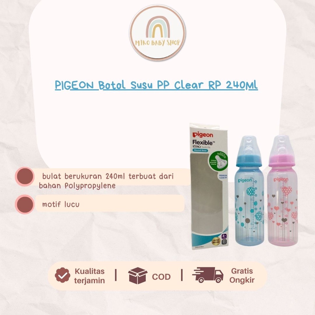 Jual PIGEON Botol Susu PP Clear RP 240Ml | Shopee Indonesia