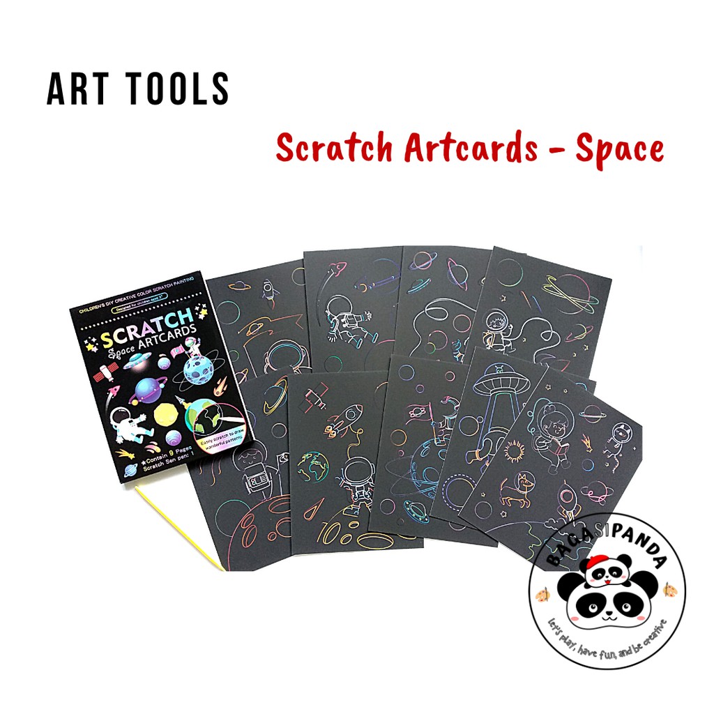 Jual Scratch Art Cards Bergambar ukuran A5 | Shopee Indonesia