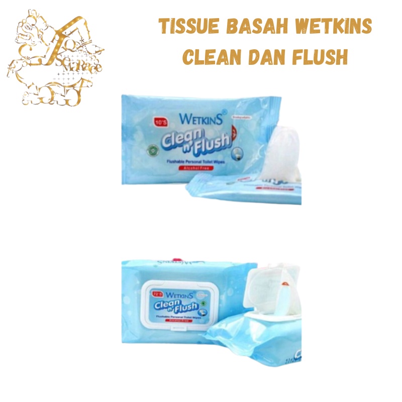 Jual TISSUE BASAH WETKINS CLEAN DAN FLUSH 10'S DAN 72'S TISU BASAH ...