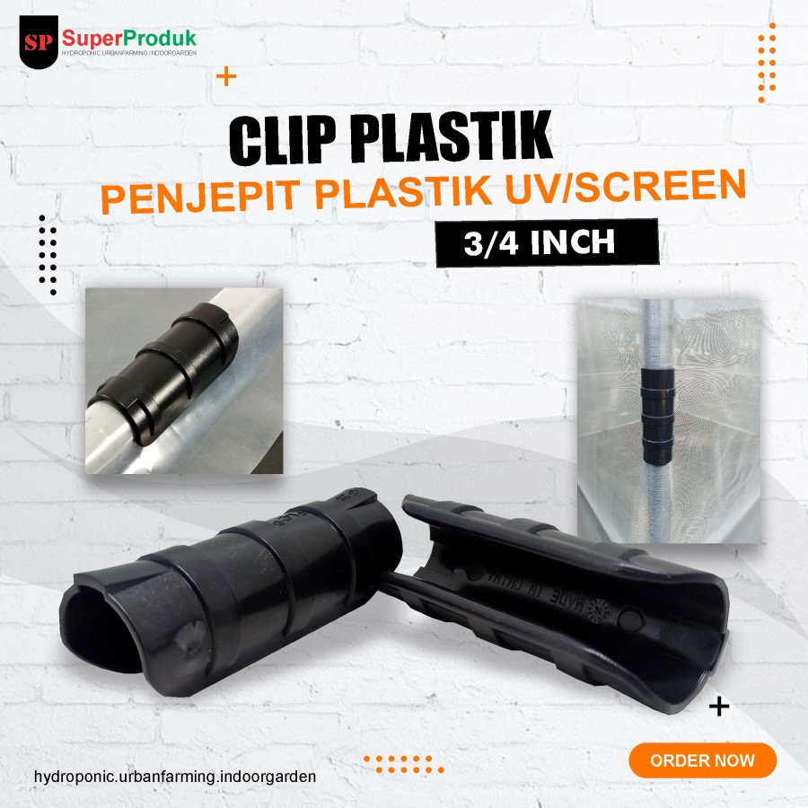 Jual Clip atau Klip Plastik UV Screen net Paranet untuk pipa 3/4 Inch ...