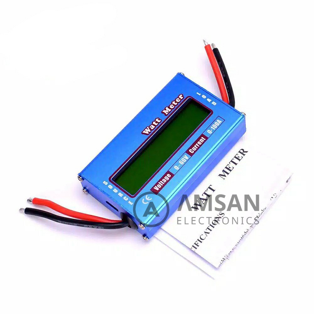 Jual DC watt meter 60V 100A volt ampere rc watt meter Dc 60V 100A power ...