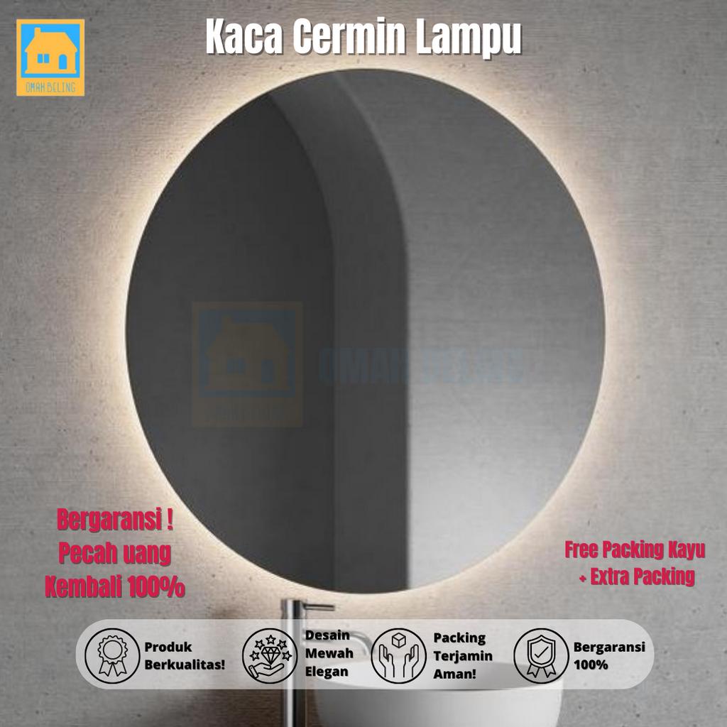 Jual Cermin Bulat LED Strip D50 & D60 Kaca Cermin Lampu Aesthetic ...