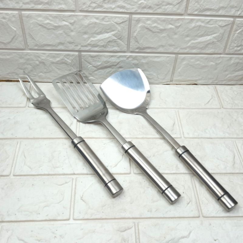 Jual INOX Spatula stainless steel set isi 3 pcs (841) | Shopee Indonesia