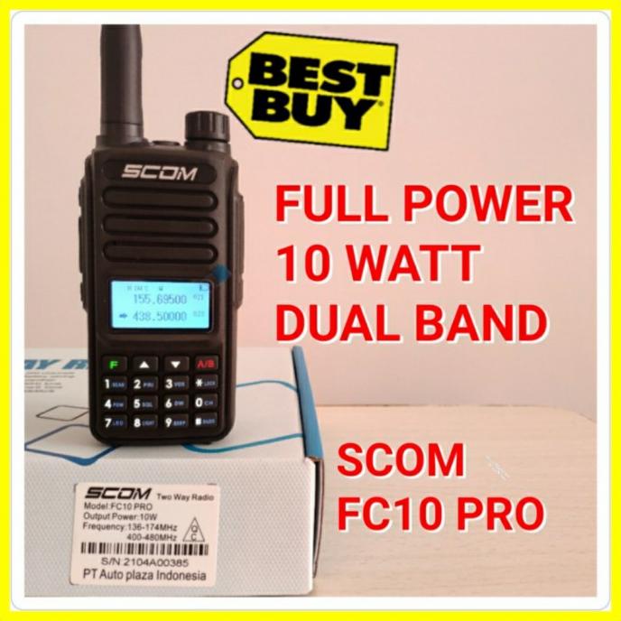 Jual Walkie talkie/ HT SCOM FC10 PRO HT FULL POWER 10 watt dual band | WALKIE TALKIE | Shopee ...