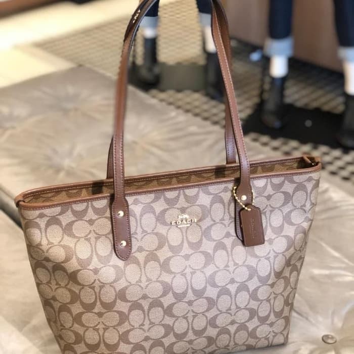 Jual Tas coach original / coach city tote signature saddle women ...