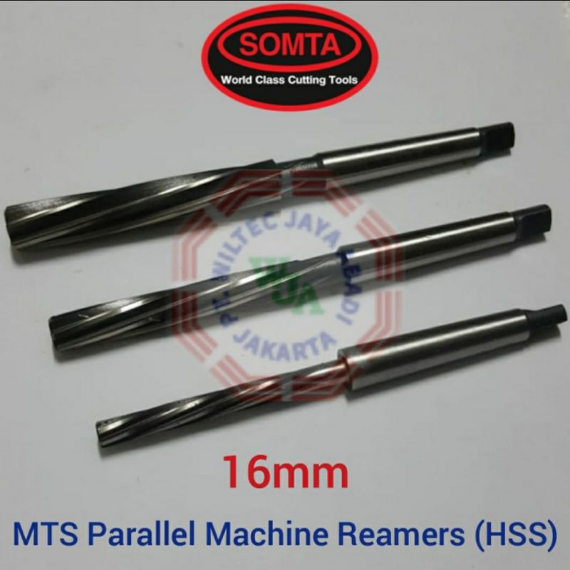 Jual MTS Parallel Machine Reamers 16mm / Mesin Reamer 16mm HSS Merek ...