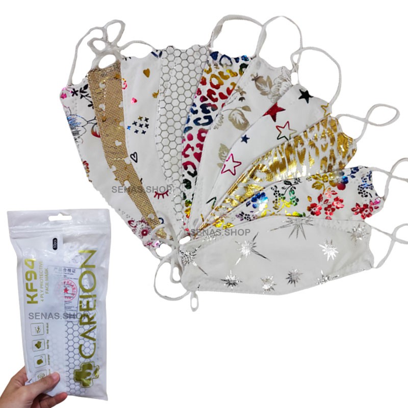Jual Masker KF94 CAREION METALIC / Masker KF94 Metalic Blink 4 Ply ...