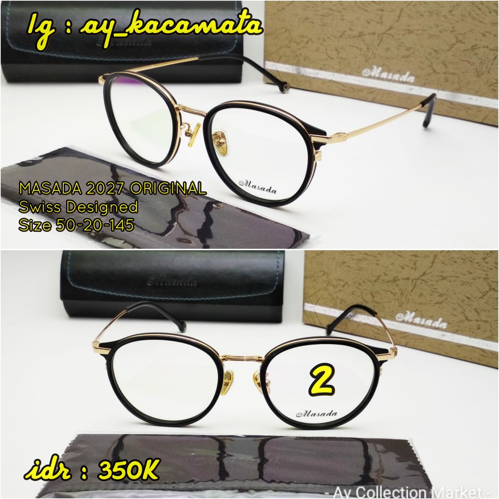Jual Frame Kacamata Masada 2027 Original Swiss Design | Shopee Indonesia