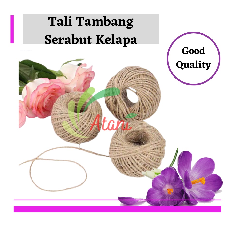 Jual Tali Rami Goni Serabut Kelapa 4 - 6 mm Tali Rami Roll Goni Warna ...
