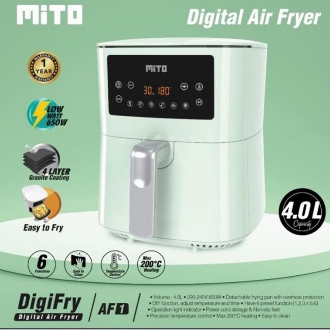 Jual Air Fryer Mito Af1 4Liter Digital Low Watt | Shopee Indonesia