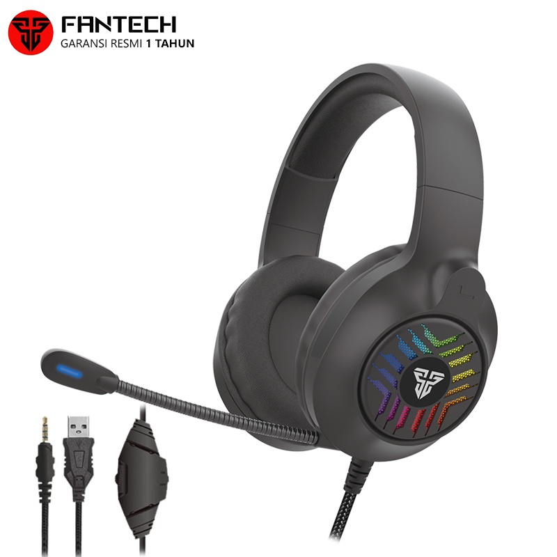 Jual Headset Gaming Fantech Blitz MH87 RGB Headset Gaming Free Splitter ...