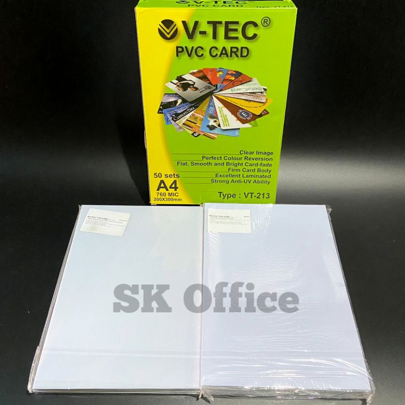 Jual READY STOK Kertas Pvc A4 Untuk Bahan id Card PVC isi 50 lembar ...