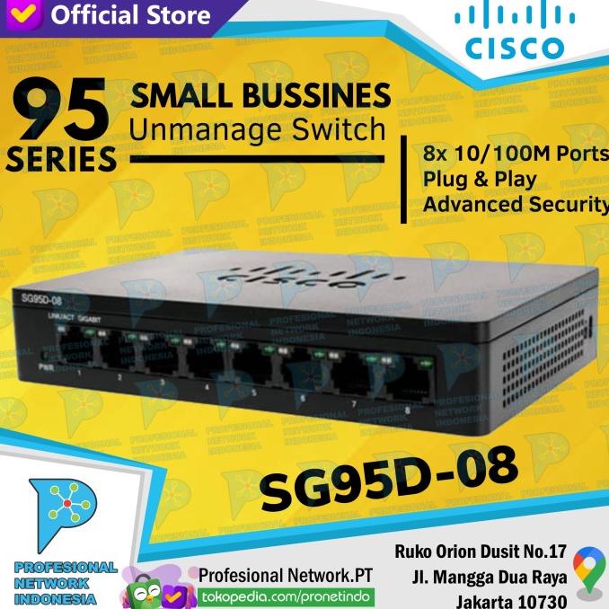 Jual Cisco SG95D-08-AS, 8-Port Gigabit Desktop Switch | Shopee Indonesia