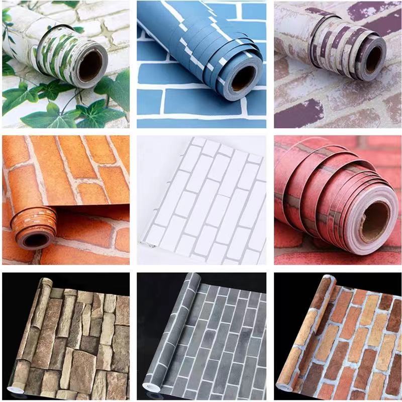 Jual Brick Pattern Vinyl Home Waterproof Wallpapers Self-Adhesive Papel ...
