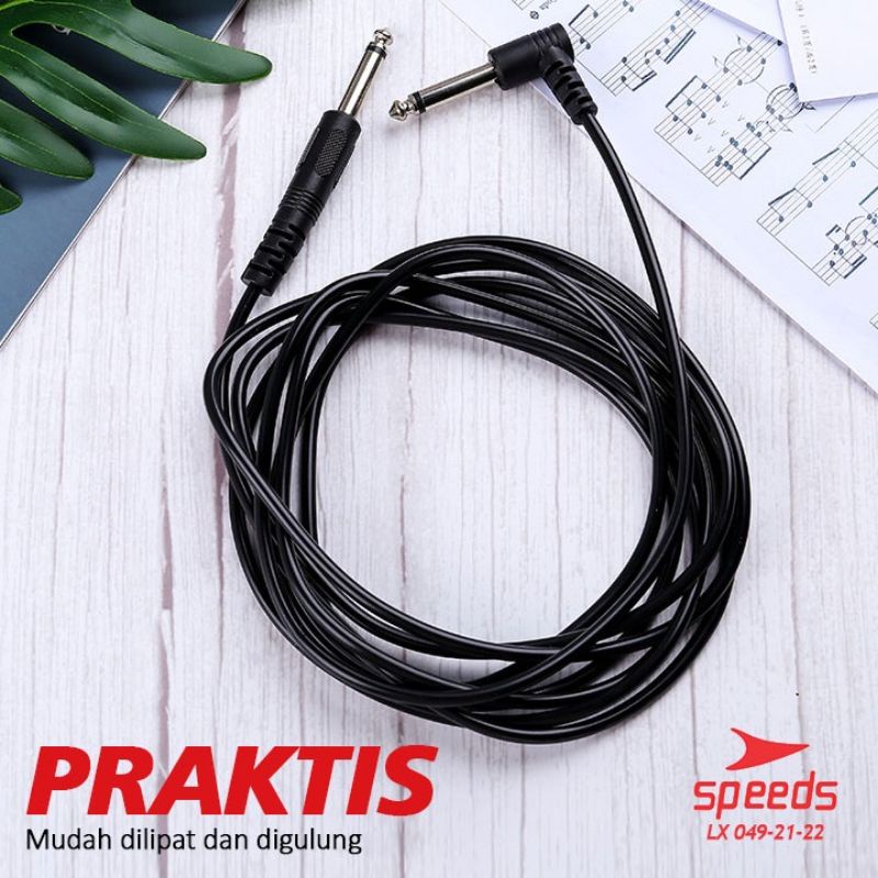 Jual Kabel Gitar Jack Lurus Bengkok Speeds 3 meter & 5 meter | Shopee ...