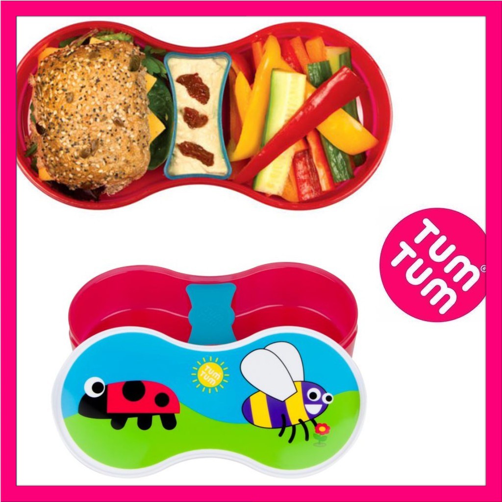Jual Tum Tum Kids Lunch Box with Dipping Pot Separator - Bugs ...