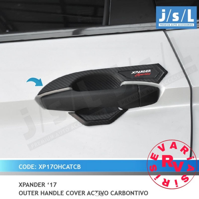 Jual Garnis Outer Mangkok Handle Carbon Model Activo Mitsubishi Xpander 2017 2018 2019 2020 2021 ...