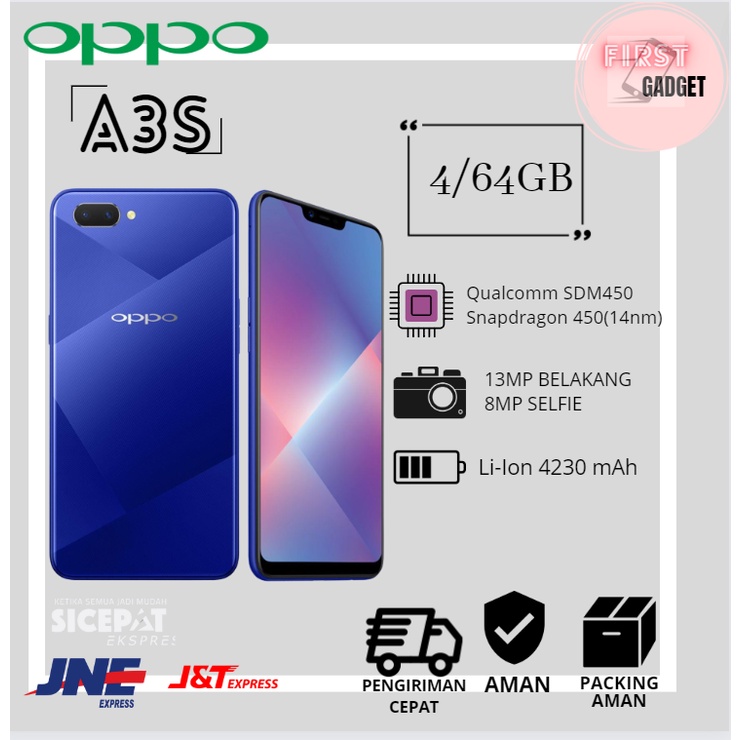 Jual HP OPPO A3S RAM 4/64GB 4/128GB 6/128GB FULLSET THE BEST GARANSI 12 BULAN | Shopee Indonesia