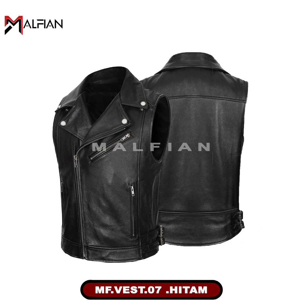 Jual Rompi Kulit Ramones Vest Kulit Sintetis Style Riding Rompi Kulit ...