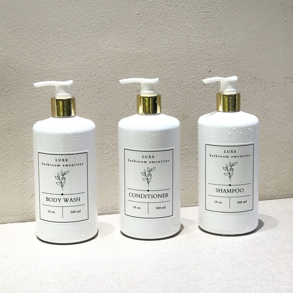 Jual LUXE Aesthetic Bottle Organizer 500 ml Botol refill sabun GOLD ...