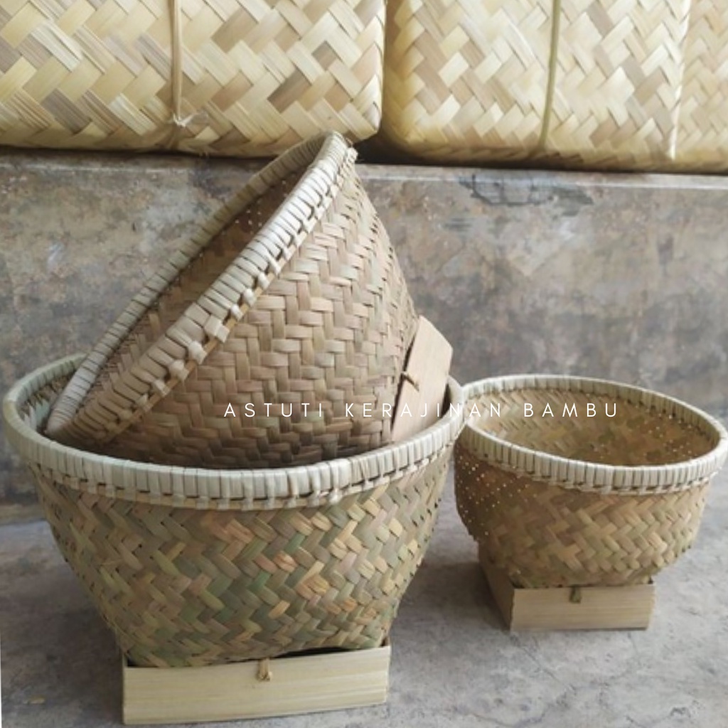 Jual Ceting Kulit 15 cm/Wadah Nasi Bambu/Tempat Nasi Bambu/Wadah Nasi ...