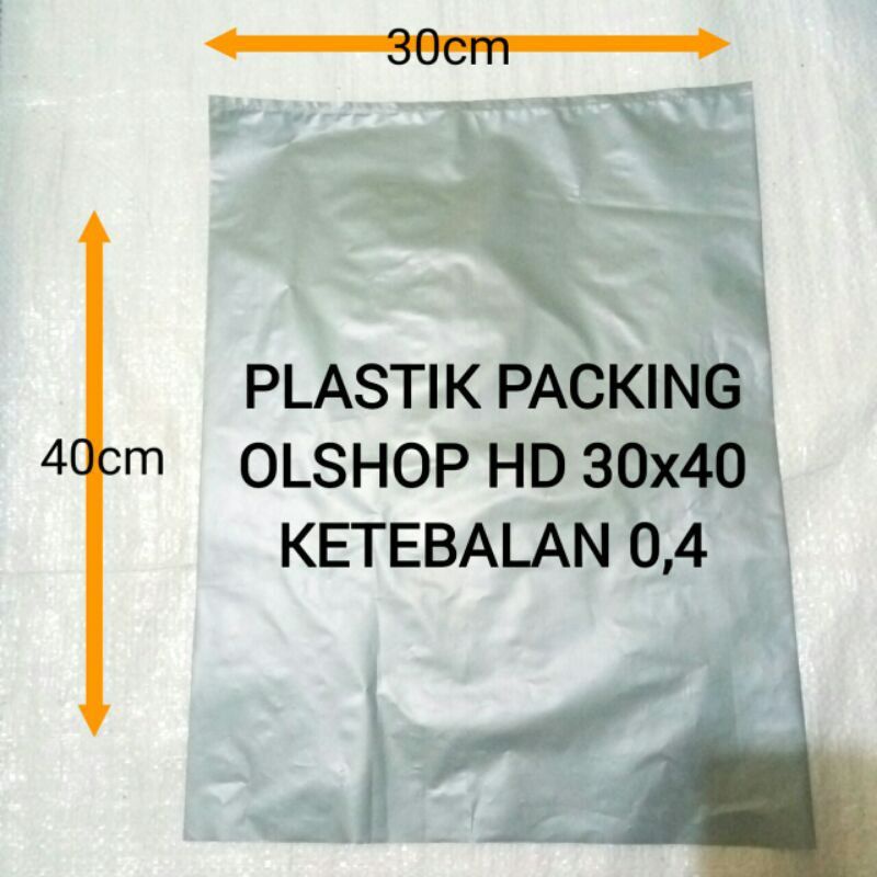 Jual PLASTIK PACKING 30X40 CM TEBAL 0,4 Plastik HD Bag Tanpa Plong ...