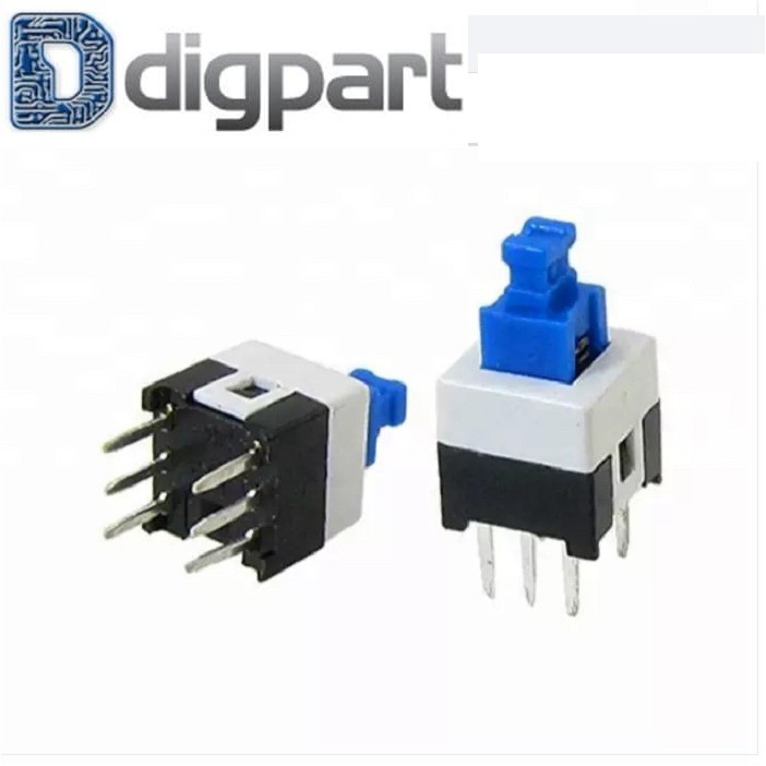 Jual Switch 6 pin 7mm x 7mm 7x7 mm DIP Push Button Square On-Off Self Locking | Shopee Indonesia