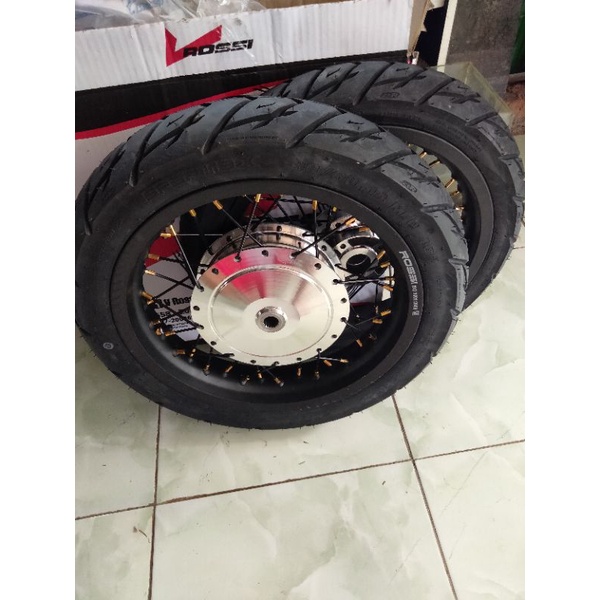 Jual velg paketan jari jari Mio, Mio j, Fino dan Xeon tapak lebar 250/215x14 plus ban | Shopee ...