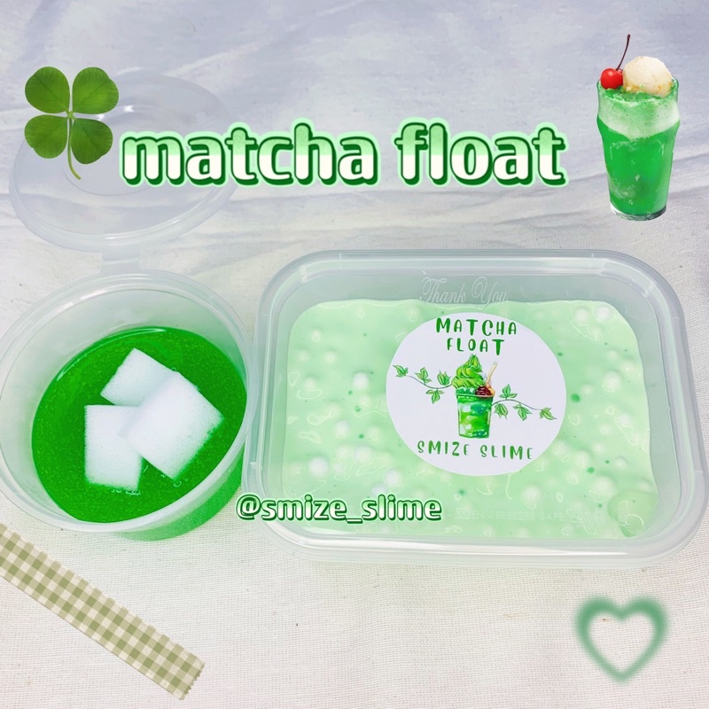Jual Matcha Float Slime 200cc slime matcha green tea float | Shopee Indonesia