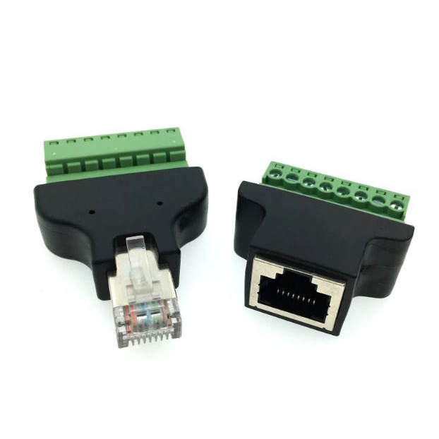 Jual RJ45 To 8 Pin Plugable Screw Terminal Block Connector Ethernet LAN ...