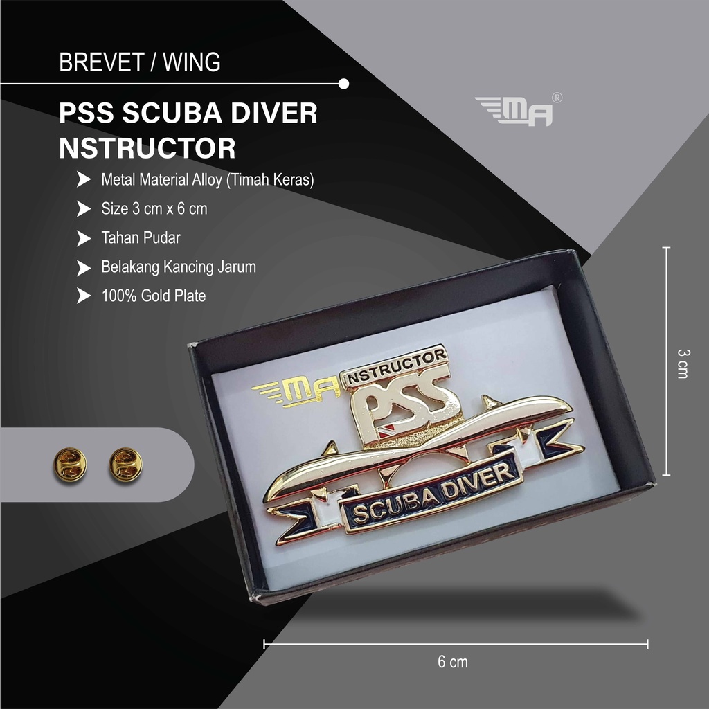 Jual PSS SCUBA ISTRUCTOR PDH BRIVET BREVET PIN PSS SCUBA INSTRUCTOR ...