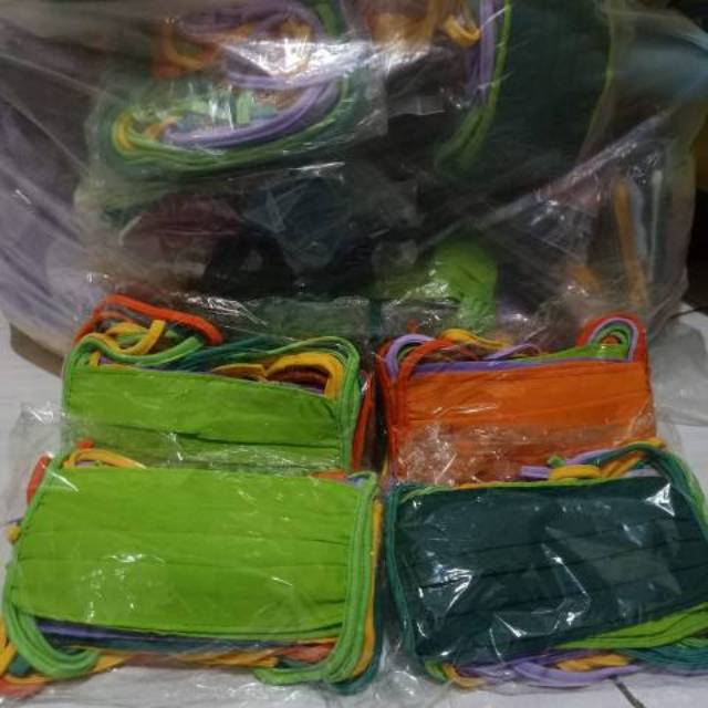 Jual Masker kain MURAH, masker hijab 1&2 lapis (bisa slip tisue ...