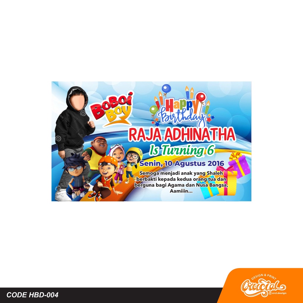 Jual Cetak Kartu Sticker Ucapan Ulang Tahun Anak Birthday Custom Nama ...
