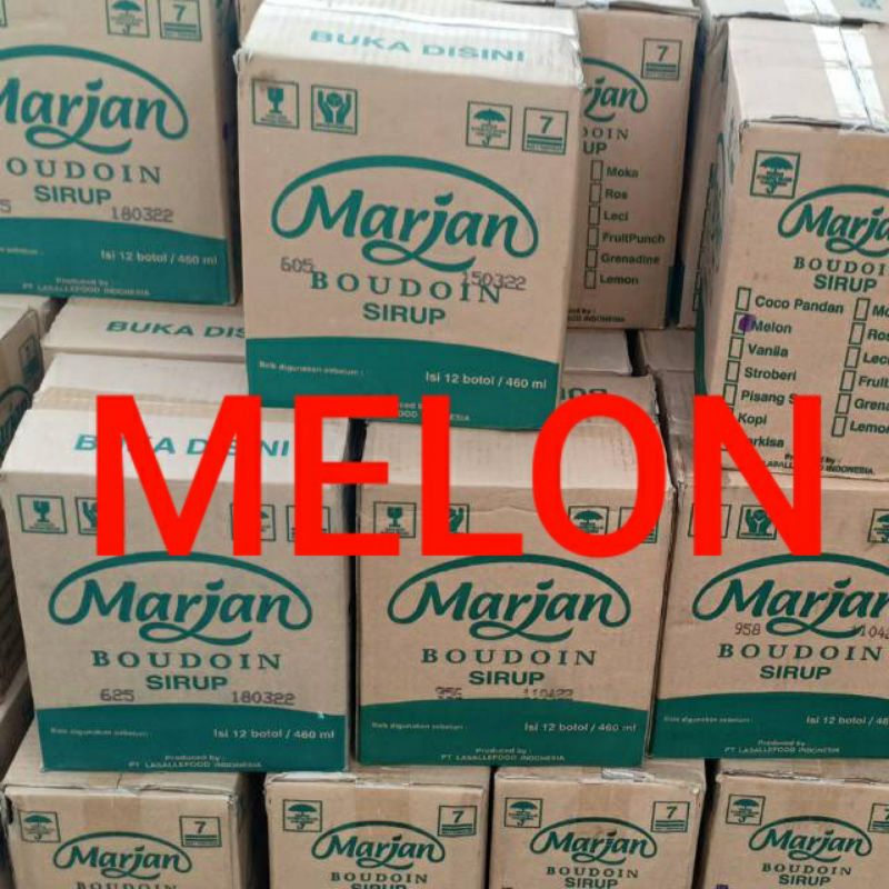 Jual Sirup Marjan Boudoin Melon isi 12 Botol Per Dus | Shopee Indonesia