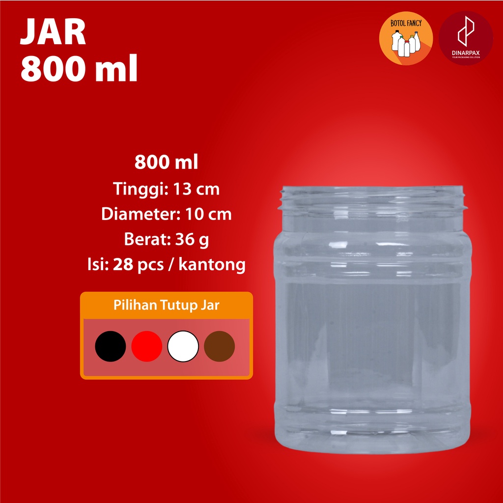 Jual Jar 800ml / Toples Tabung 800ml / Toples Cylinder 800ml / Toples ...