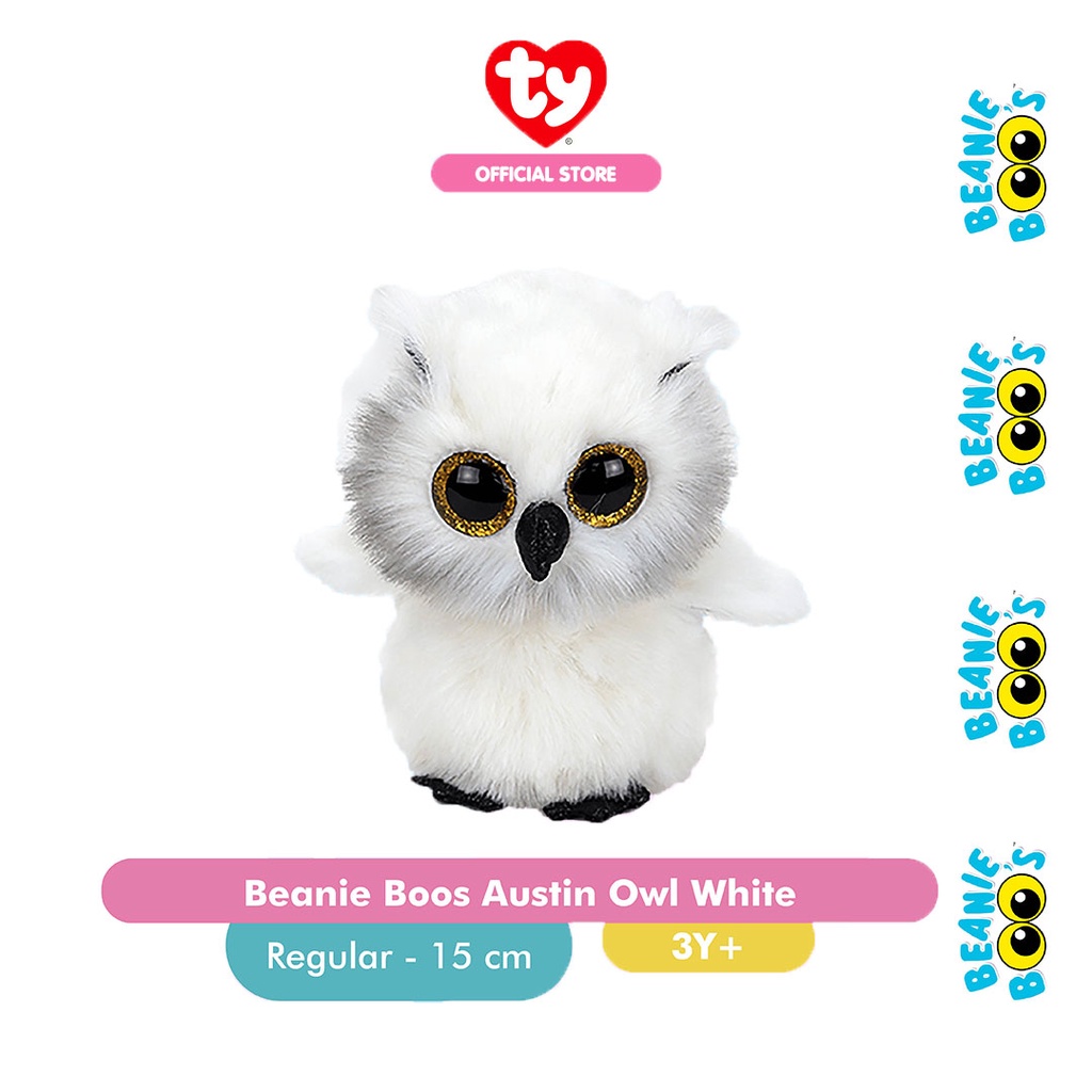 Jual TY Beanie Boos Austin Owl White (Regular) - Boneka Burung Hantu ...