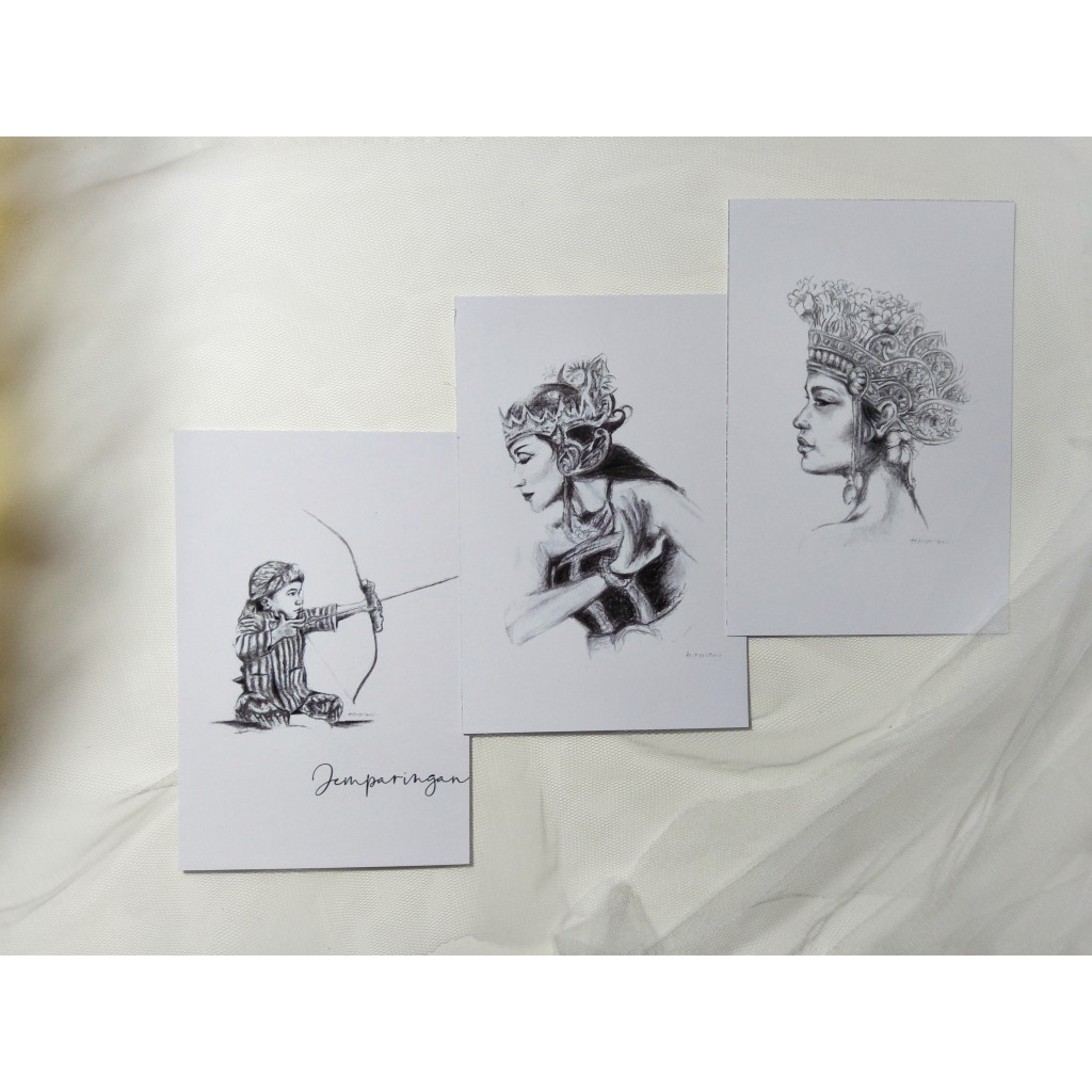 Jual Kartu Pos/Postcard/Greeting Card Art Print l Tari Tradisional ...