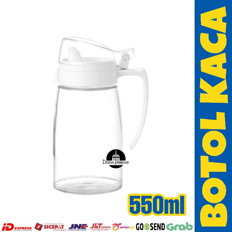 Jual (DANS) RSOL Botol Cuka Minyak Sebaguna Kaca Bening 550ml | Shopee ...