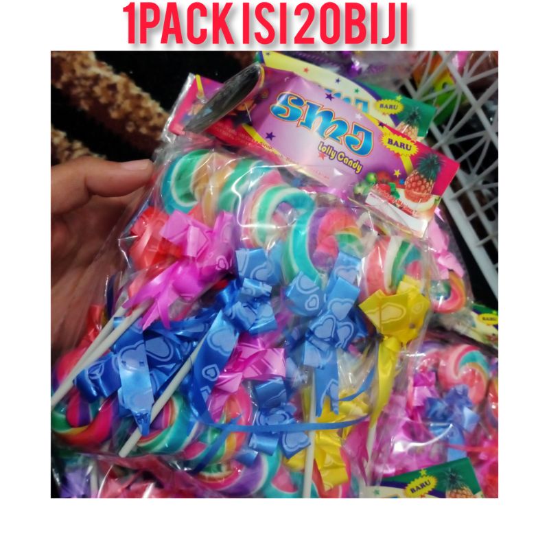 Jual PERMEN LOLIPOP ISI 20BIJI / PERMEN PELANGI BENTUK LOVE DAN BULAT ...