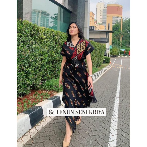 Jual dress tenun terbaru pakaian wanita tenun fashion wanita tenun ...