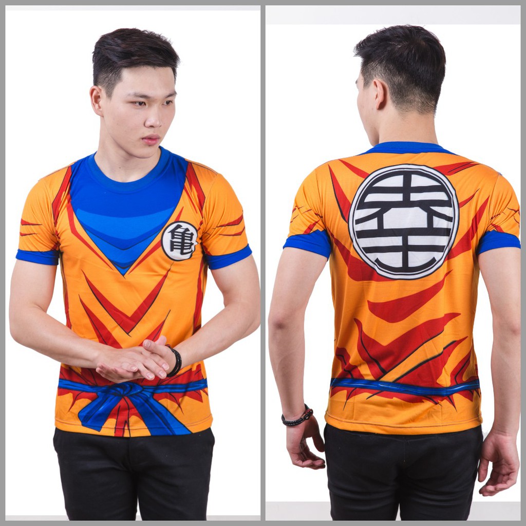 Jual Kaos Goku Super Saiyan Anime Dragon Ball Costume Suit 3D Fullprint ...