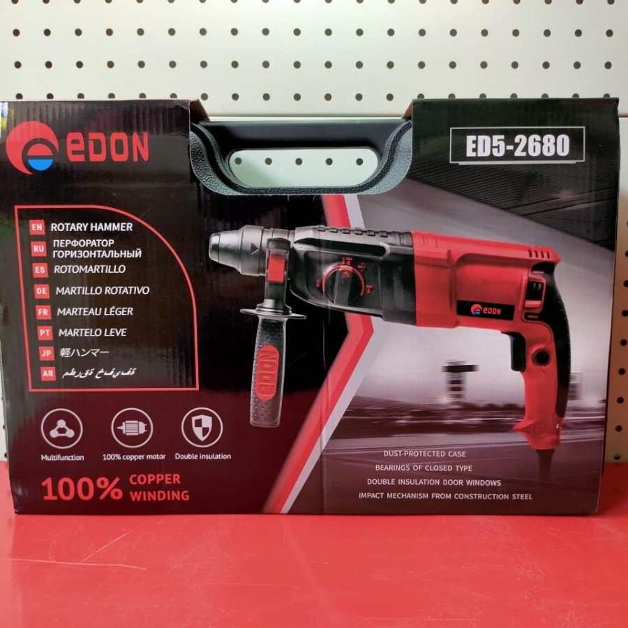 Jual Mesin Bor Tembok SDS Plus Beton 680watt / Rotary Hammer Bobok EDON ...